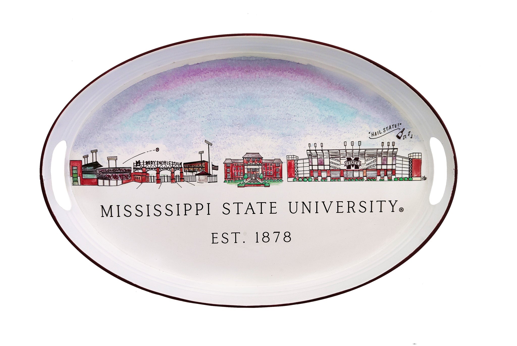 Valiant Gifts Skyline Oval Tray - Auburn – Daisy Lane Gifts LLC