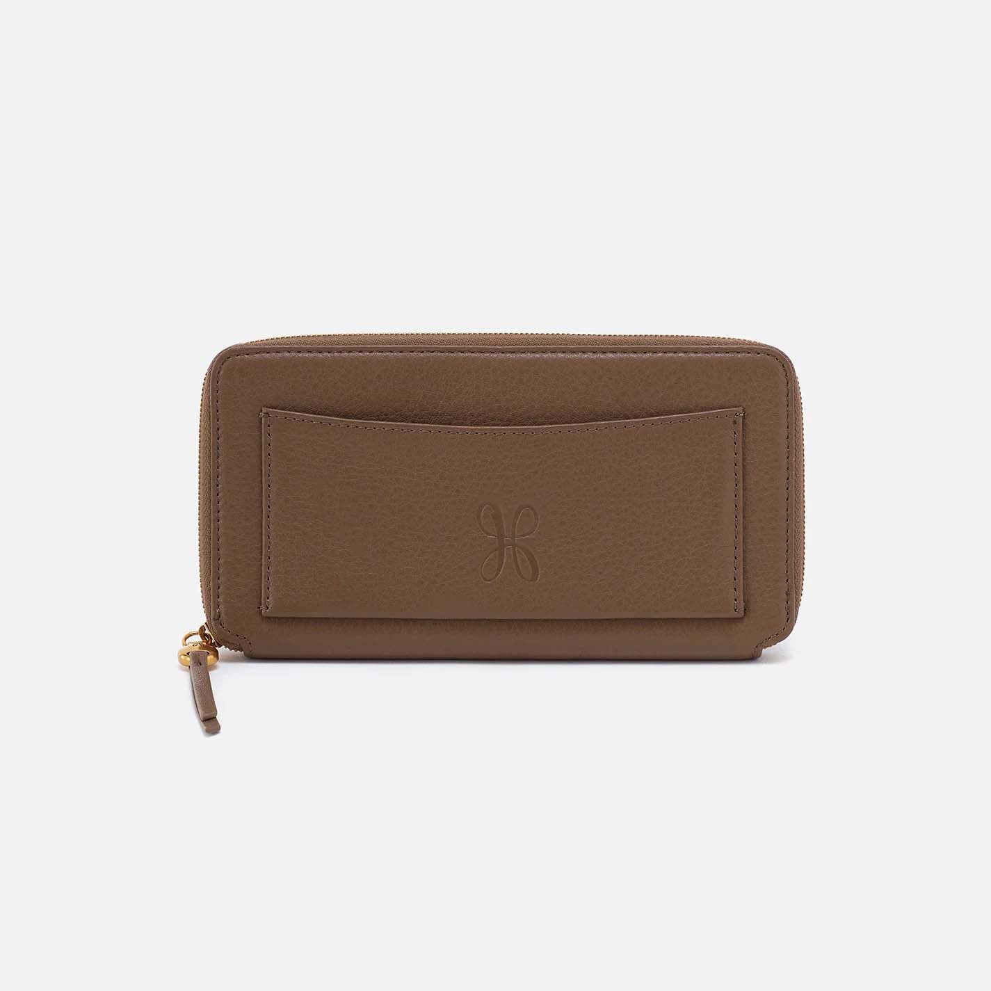 Hobo Large Wallet - Dark Elm Pebbled Leather – Daisy Lane Gifts LLC