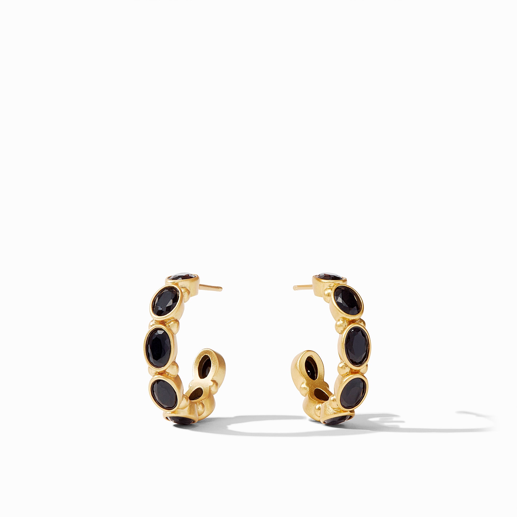 Obsidian hoop earrings store